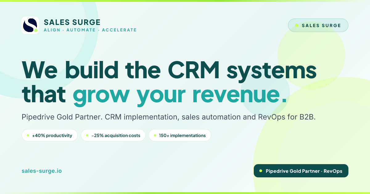 Sales Surge | Pipedrive Gold Partner & CRM Implementation for B2B